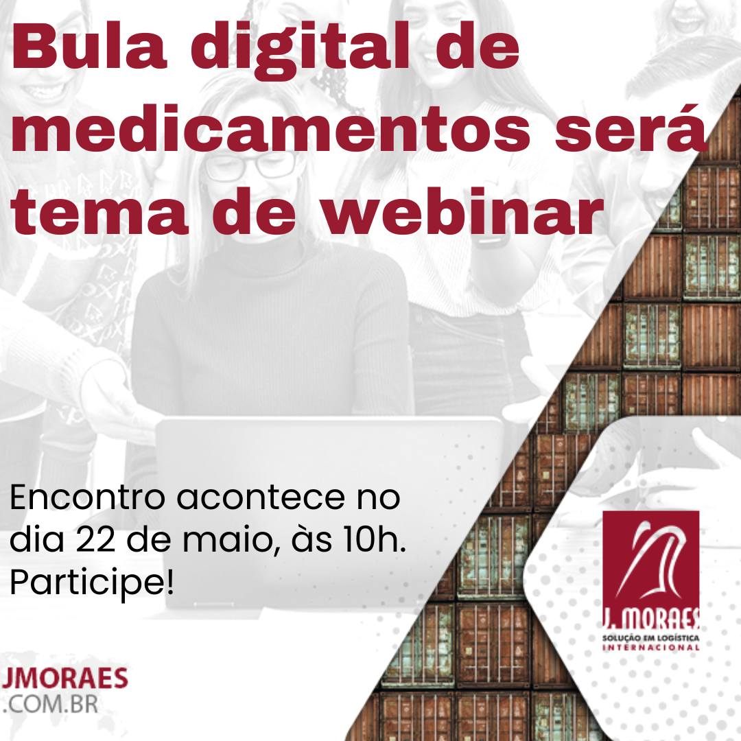 Bula digital de medicamentos será tema de webinar - J. Moraes
